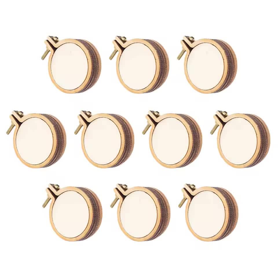 10 Seturi de Rame Miniature din Lemn pentru Broderie | ToolsMania